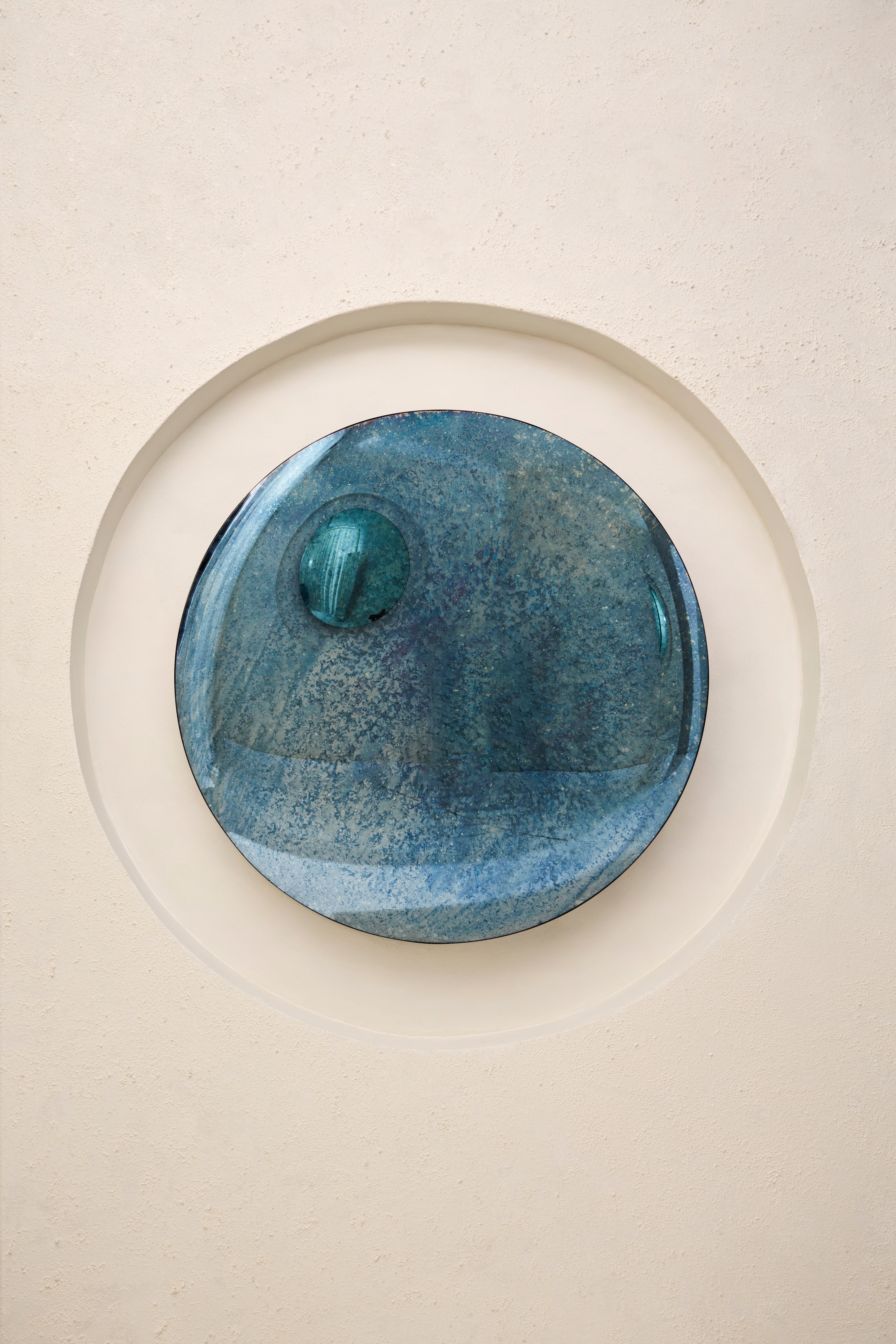 Abyss Blue I Convex Oxidized Mirror by Homa – Love House