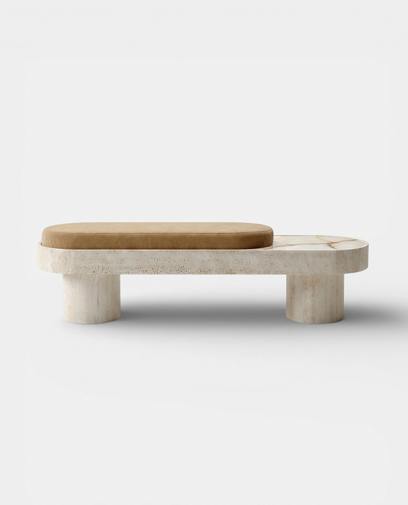 Noto Travertine and Onyx Bench by Marbera – Love House