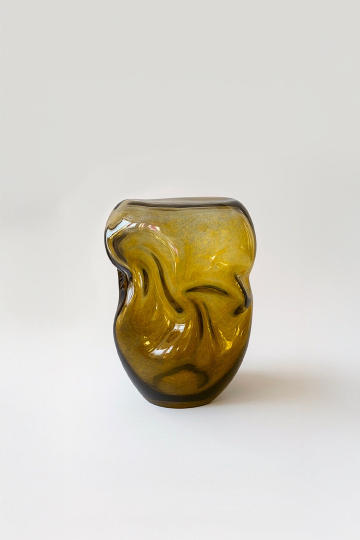 Wave Stool / Side Table VII Blown Glass by Homa – Love House